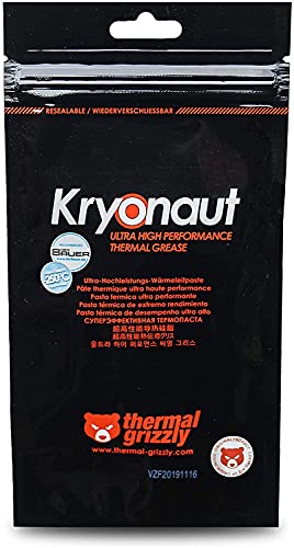 Thermal Grizzly Kryonaut The High Performance Thermal Paste for Cooling All Processors, Graphics Cards and Heat Sinks in Computers and Consoles (1 Gram)