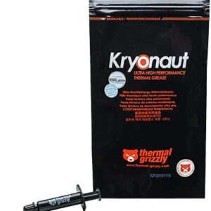 Thermal Grizzly Kryonaut The High Performance Thermal Paste for Cooling All Processors, Graphics Cards and Heat Sinks in Computers and Consoles (1 Gram)