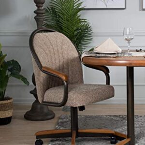 AW Furniture Casual Dining Cushion Swivel and Tilt Rolling Caster Chair