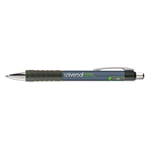 Universal One Roller Ball Retractable Gel Pen, Blue Ink, Medium, Dozen