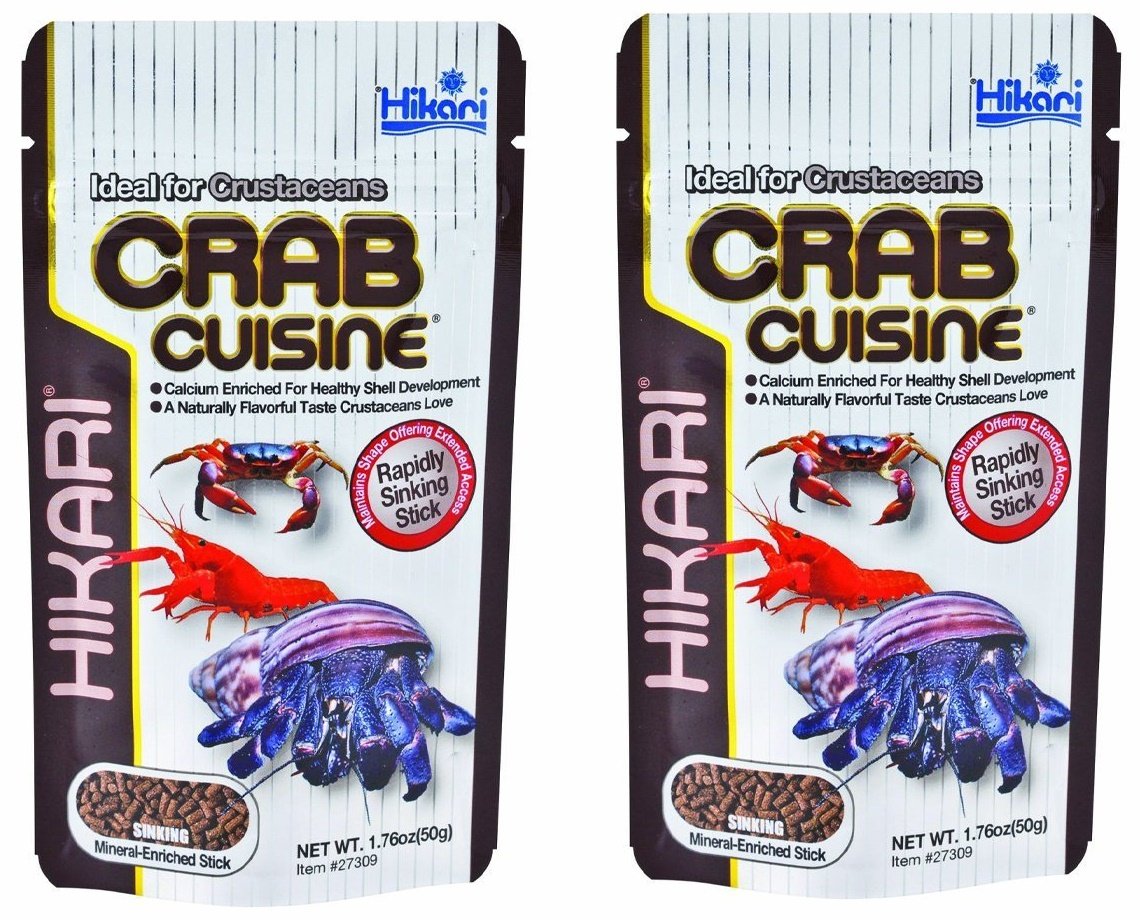 (2 Pack) Hikari Crab Cuisine Rapidly Sinking Sticks for Bottom Feeders and Crustaceans - 1.76 Ounce each