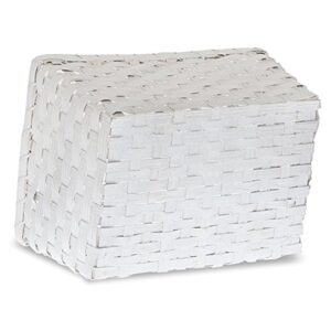 The Lucky Clover Trading White Rectangular Woodchip Utility Basket