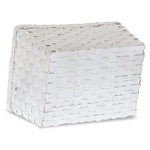 The Lucky Clover Trading White Rectangular Woodchip Utility Basket