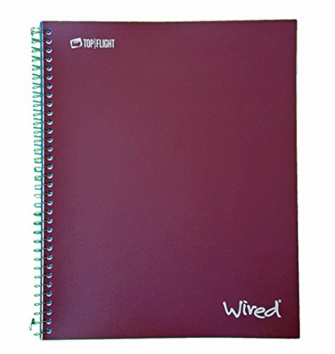 Top Flight Wired 3-Subject Wirebound Notebook (Pack of 3)