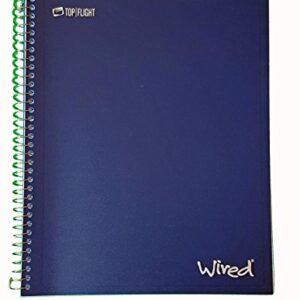 Top Flight Wired 3-Subject Wirebound Notebook (Pack of 3)