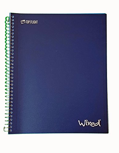 Top Flight Wired 3-Subject Wirebound Notebook (Pack of 3)