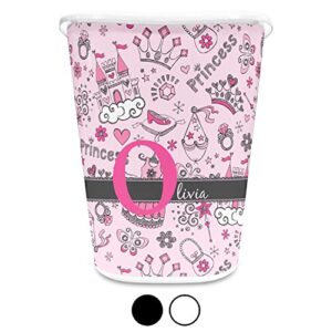 RNK Shops Princess Waste Basket - Single Sided (Black) (Personalized)