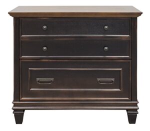 martin furniture hartford lateral file cabinet, brown - fully assembled