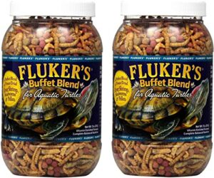 fluker's buffet blend aquatic turtle formula for pets, 7.5-ounce [2-pack]