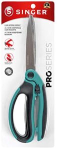 singer 00565 9-1/2-inch proseries spring assist scissor with comfort grip , teal