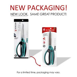 SINGER 00565 9-1/2-Inch ProSeries Spring Assist Scissor with Comfort Grip , Teal