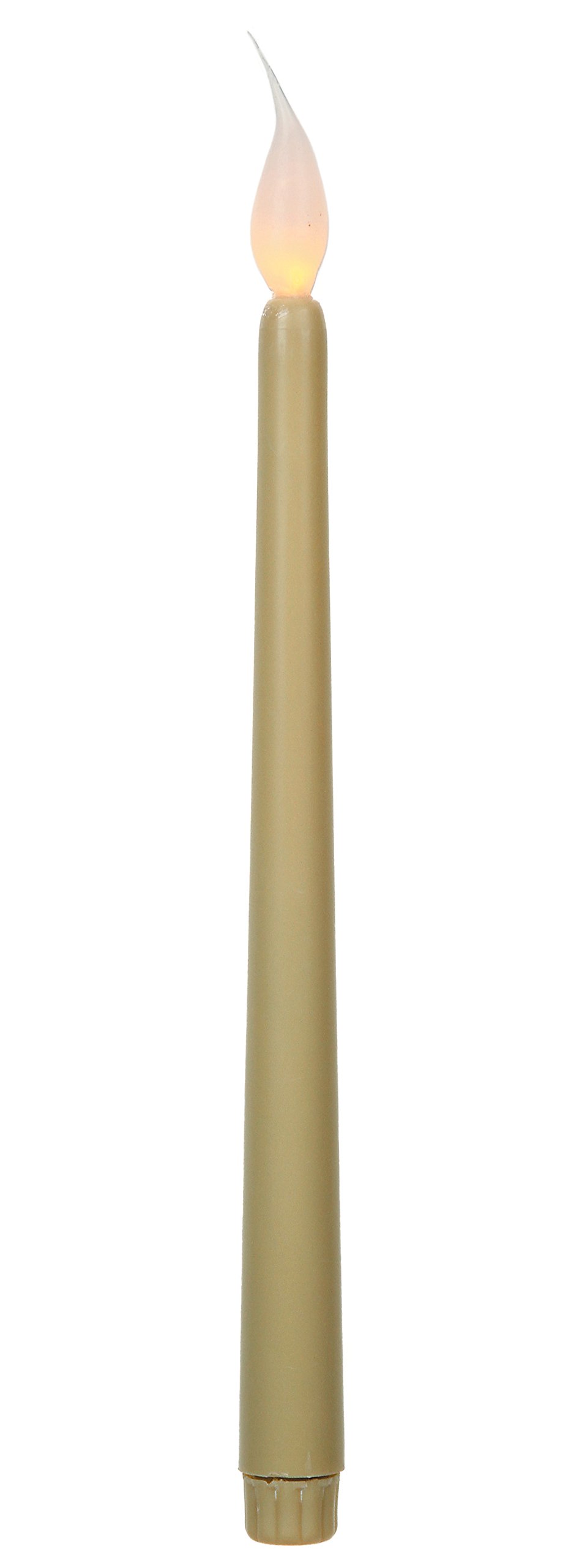 Darice 6205-02 LED Taper Candles with Timer (2/ Pack), 11", Ivory