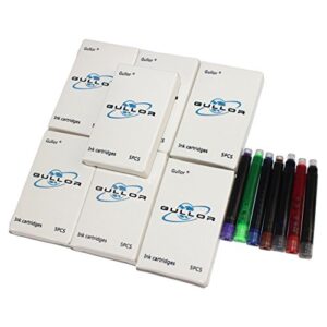 Gullor 35 PCS International Size Pen Ink Cartridge to Fit Jinhao Fountain Pens, 7 Colors, 7 Packs