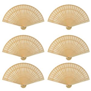 dxhycc sandalwood fan (set of 24 pcs) - baby shower gifts & wedding favors