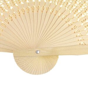 Dxhycc Sandalwood Fan (Set of 24 pcs) - Baby Shower Gifts & Wedding Favors