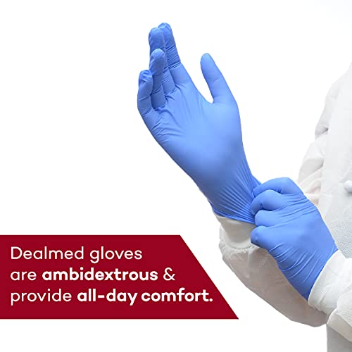 Dealmed Medical Exam Gloves – 200 Count Medium Nitrile Gloves, Disposable Gloves, Non-Irritating Latex Free Gloves, Multi-Purpose Use Medical Gloves for a First Aid Kit and Medical Facilities