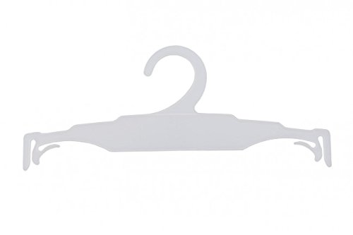 NAHANCO 1830 Plastic Hangers, Molded Polystyrene Lingerie, 10", White (Pack of 500)