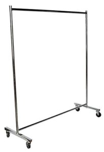 nahanco r504 commercial grade rolling clothing garment rack, chrome (1 each)