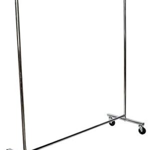 NAHANCO R504 Commercial Grade Rolling Clothing Garment Rack, Chrome (1 Each)