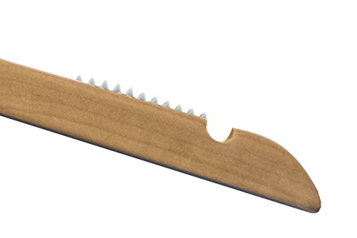 NAHANCO 20012 Flat Wood Top Hanger, 12", Low Gloss Natural (Pack of 100)