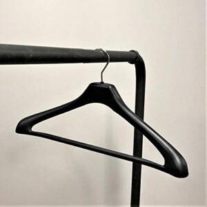 NAHANCO H90 19" Plastic Concave Suit Hanger with Extra Wide Shoulders, Black (Pack of 50)