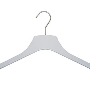 NAHANCO 9101750 Acrylic Top Hanger, 17", White (Pack of 50)