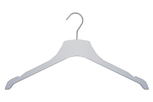 NAHANCO 9101750 Acrylic Top Hanger, 17", White (Pack of 50)