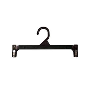 nahanco h211b plastic skirt/slack hangers, pinch clip with plastic hook, 11", black (pack of 100)