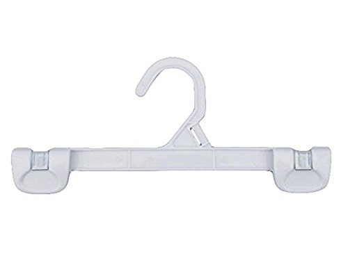 NAHANCO 1681/12W Snap Grip Plastic Hook Skirt/Slack Hanger, 12", White (Pack of 200)