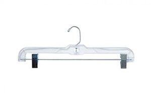 nahanco 616rc heavy weight skirt/slack hanger, 16", clear (pack of 100)