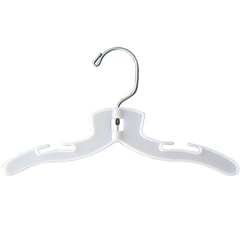 NAHANCO 1410 Hi-Impact Plastic Dress Hangers, Infant Super Heavy Weight, 10", White (Pack of 200)