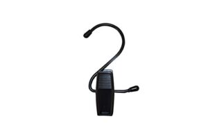 nahanco 610bbh hang all black plastic clip with black metal hook, 4 1/2" (pack of 100)