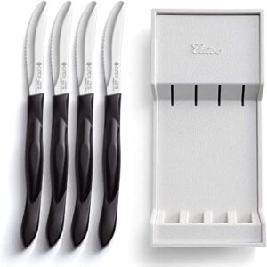 cutco set of 4 steak/table knives #1759 - classic black