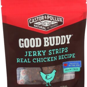 Castor & Pollux Good Buddy Jerky Strips Real Chicken Recipe Grain Free Dog Treats, 4.5-oz bag