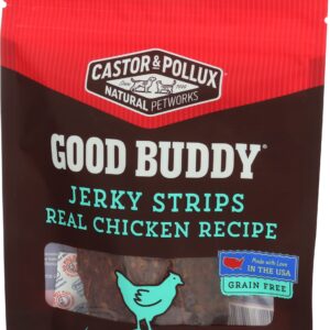 Castor & Pollux Good Buddy Jerky Strips Real Chicken Recipe Grain Free Dog Treats, 4.5-oz bag