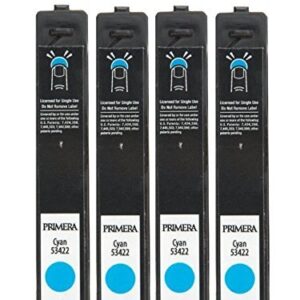 Primera 53422 LX900 High Yield Cyan Ink Cartridge, 4-Pack