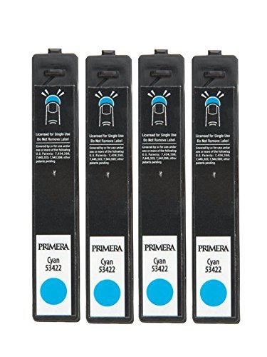 Primera 53422 LX900 High Yield Cyan Ink Cartridge, 4-Pack