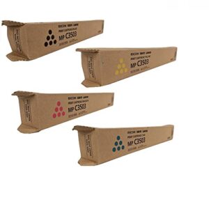 ricoh 841813, 841814, 841815, 841816 standard yield toner cartridge set - ricoh mp c3003