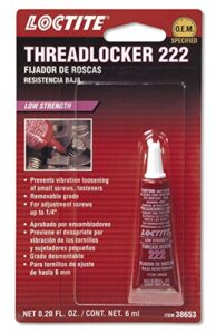 loctite 222 threadlocker for automotive: high-temp, low-strength, anaerobic | purple, 6ml tube (pn: 38653-555339) 2 pack