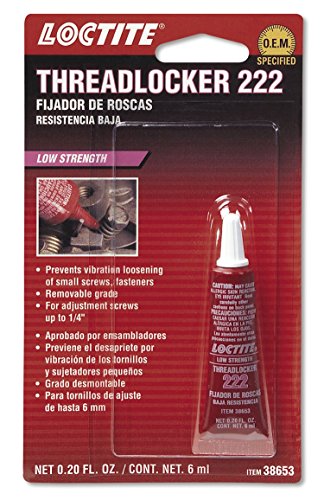 Loctite 222 Threadlocker for Automotive: High-Temp, Low-Strength, Anaerobic | Purple, 6mL Tube (PN: 38653-555339) 2 Pack