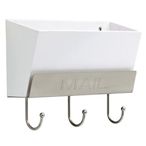 liberty mailhld-wsn-r classic mail holder with 3 hooks, 10"