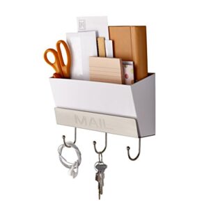 LIBERTY MAILHLD-WSN-R Classic Mail Holder with 3 Hooks, 10"