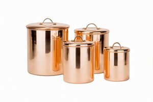 old dutch 4 piece copper canister set