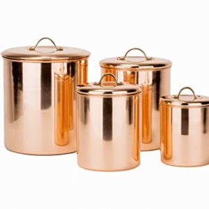 Old Dutch 4 Piece Copper Canister Set