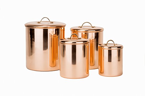 Old Dutch 4 Piece Copper Canister Set