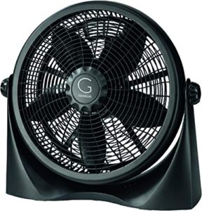 genesis a3floorfanblack adjustable 360 degree table floor fan, 16", black