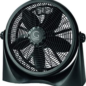 Genesis A3FLOORFANBLACK Adjustable 360 Degree Table Floor Fan, 16", Black