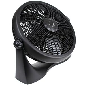 Genesis A3FLOORFANBLACK Adjustable 360 Degree Table Floor Fan, 16", Black