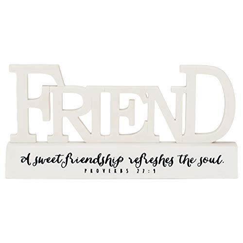 Dicksons Friend Friendship Refreshes The Soul Proverbs 27:9 Resin Stone Tabletop Word Plaque