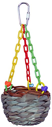 Super Bird Creations SB861 Hanging Treat Basket Toy, Small Bird Size, 7" x 3"